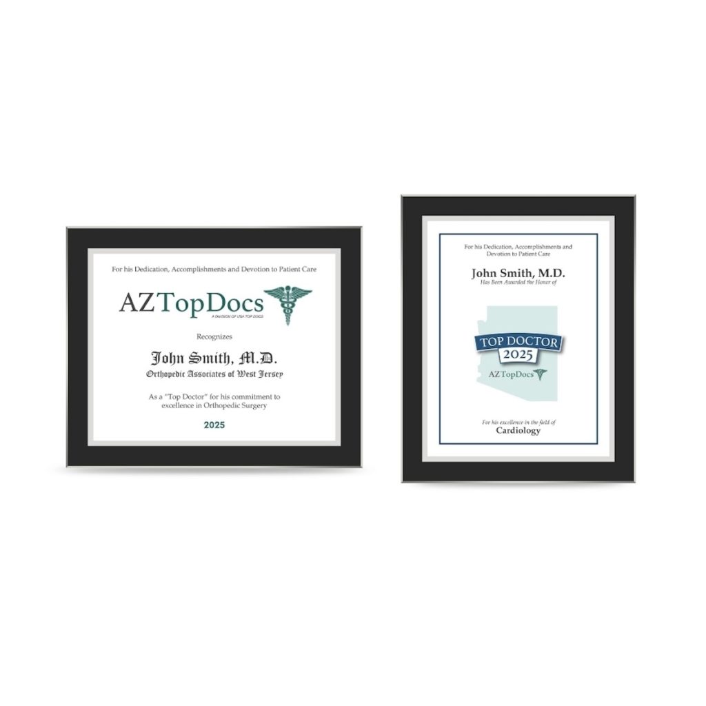 Black & Silver Wooden Wall Plaques - USA Top Docs