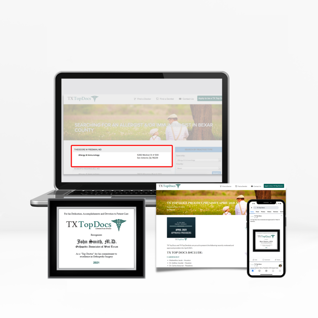 TX Top Docs Award Plaque - USA Top Docs